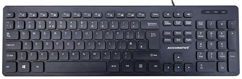 Wired Multimedia Keyboard With Port USB Hub Black Accuratus CPC