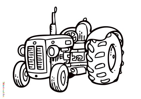 Coloriage Tracteur 09 Un Dessin à Imprimer De Tête à Modeler