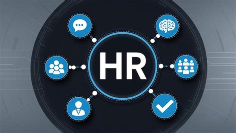 HR Diagram With Icons Representing Communication Brain People Team
