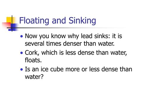 Ppt Understanding Floating And Sinking Phenomena The Science Behind
