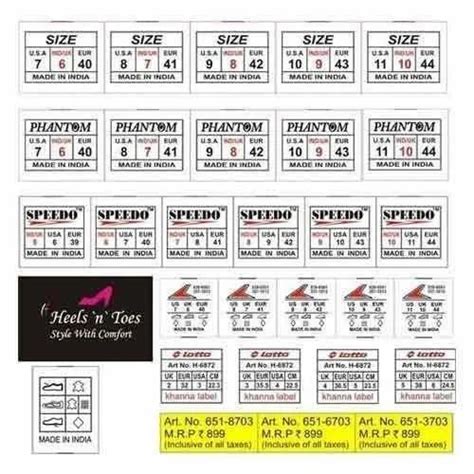 Tpu Shoe Size Label At ₹ 1piece In Jalandhar Id 27154272497
