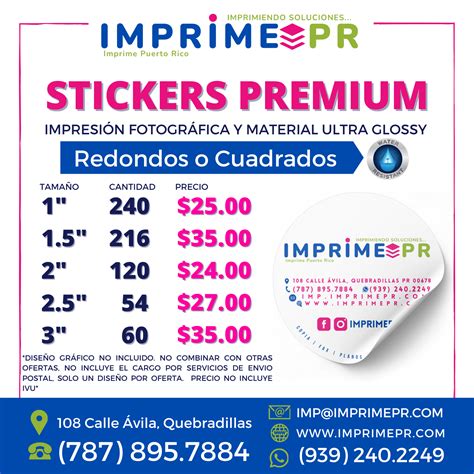 Stickers Premium Imprime Pr