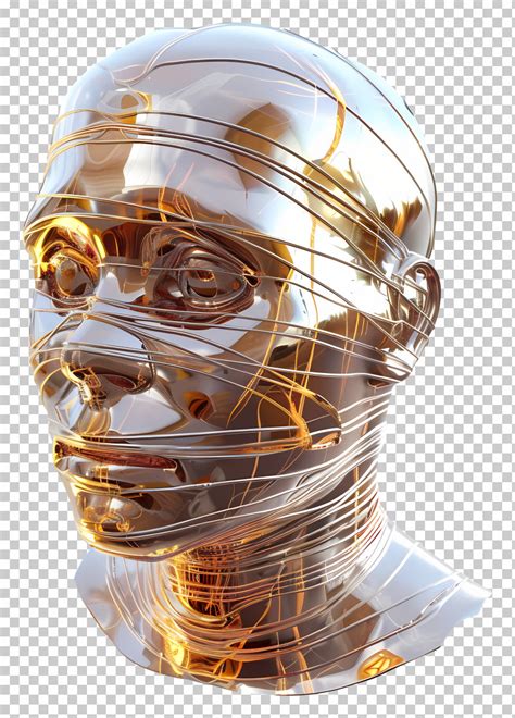 Mummy Head Abstract Metallic Head With Wires Png Clipart Abstract