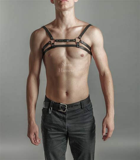 Male Chest Harness Men Harness Men Leather Harness Chest Etsy
