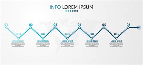 Modèle Infographique Avec Six étapes Vecteur Premium