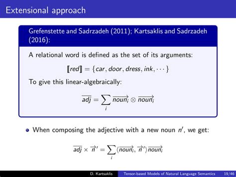 Tensor Based Models Of Natural Language Semantics Ppt