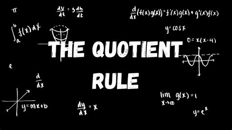 Ap Calculus Ab The Quotient Rule Youtube
