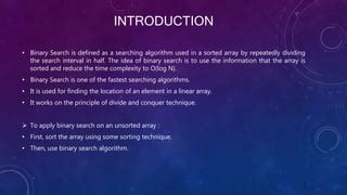 Binary Search Algorithm Pptx