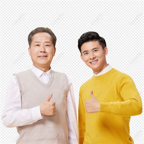 중년 아버지와 아들 이미지 Png 일러스트 무료 다운로드 Lovepik