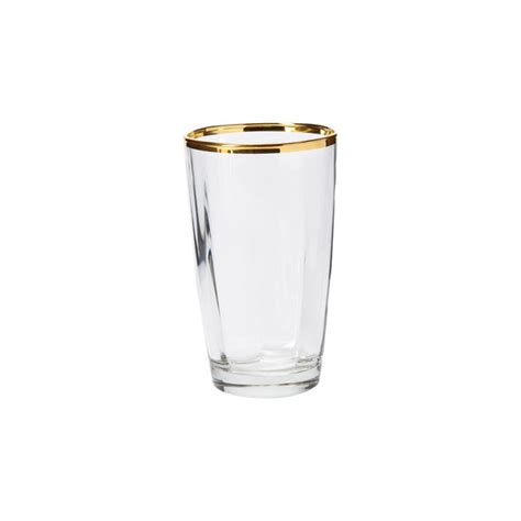 Vietri Optical Gold Highball Glass Sharyn Blond Linens