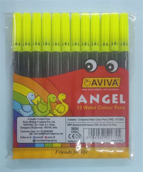 Angel 12 Water Colour Pens Set Of 12 Pens Black Colour Only