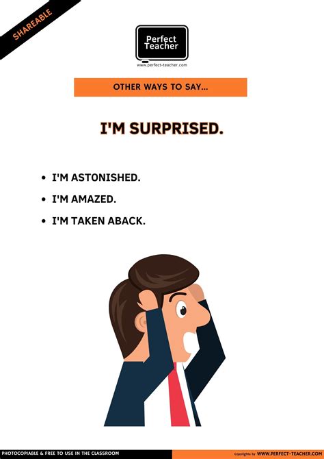 Other Ways To Say Im Surprised Esl Worksheets Perfect Teacher