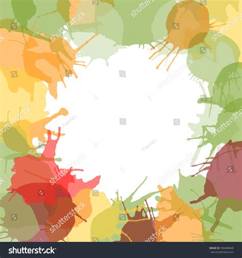 Frame Color Blobs Isolated On White Stock Vector Royalty Free 596480600 Shutterstock
