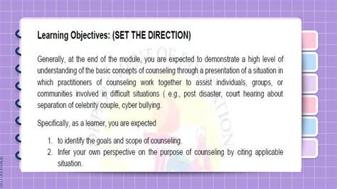 Goals Scope Principles And Core Values Of Counseling 1pdf