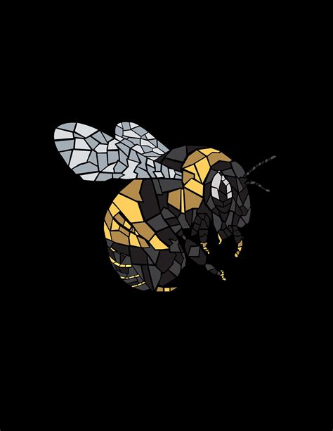 Updated Mosaic Bee R Adobeillustrator