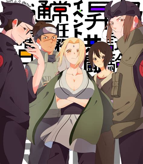 Tsunade Shizune Umino Iruka Shiranui Genma And Ebisu Naruto And 1