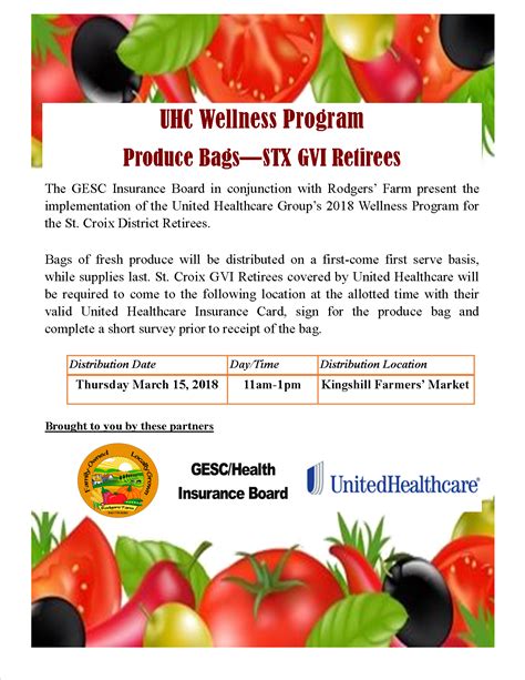Uhc Wellness Distribution Thursday March 15 2018 St Croix Government Retirees