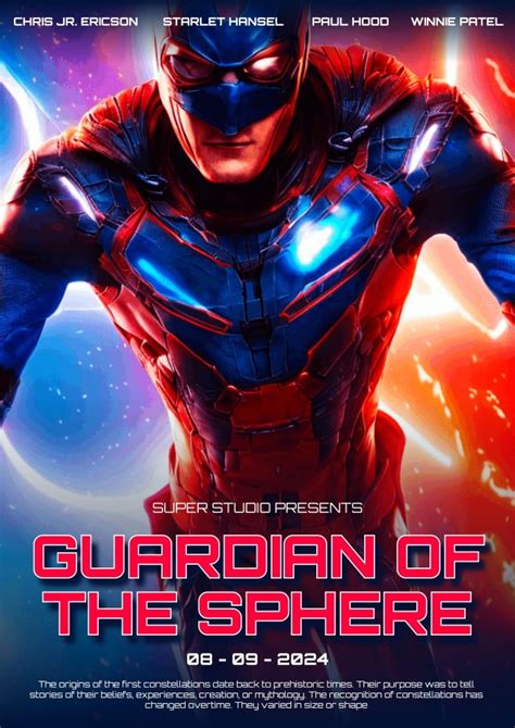 Personalize For Free This Cool Superhero Movie Poster Template