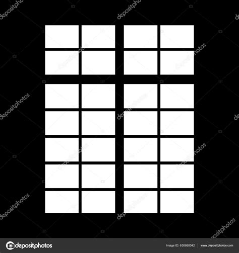 Silhouette Window Black Background Gobo Mask Shapes Forming Light Rays