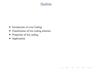 Introduction To Line Coding Schemes PPT