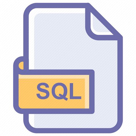 database file file format sql structured query language icon