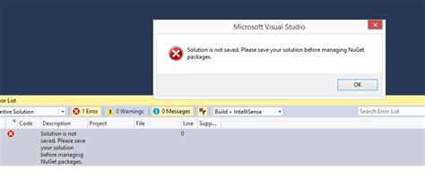 Asp Net Visual Studio 2015 Nuget Solution Is Not Saved How To Fix It Stack Overflow