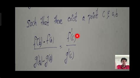 Cauchys Mean Value Theorem Youtube