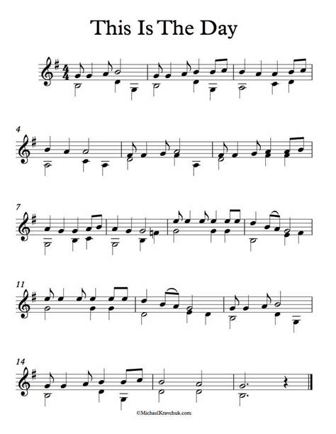 Free Violin Duet Sheet Music This Is The Day Michael Kravchuk