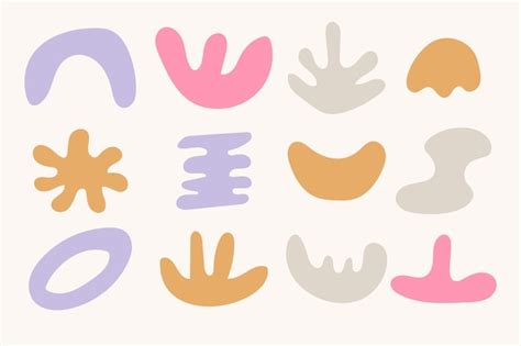 Premium Vector Collection Of Hand Drawn Flat Abstract Shapes