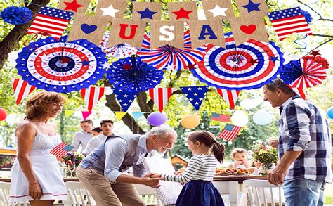 4th Of July Patriotic Decorations Set Fourth Of July