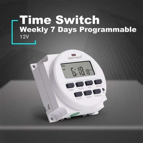 Promo Digital Programmable Timer Switch Auto On Off Dc 12v16A Diskon 35 Di Seller King Store