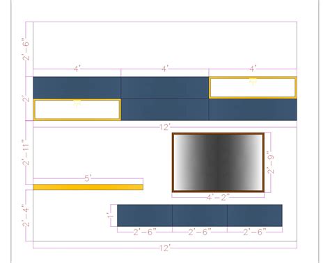 Tv Unit Autocad Block • Designs Cad