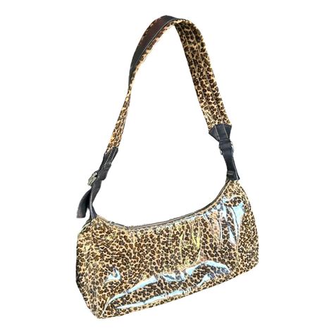 Vintage Pvc Leopard Print Shoulder Bag Shiny Depop