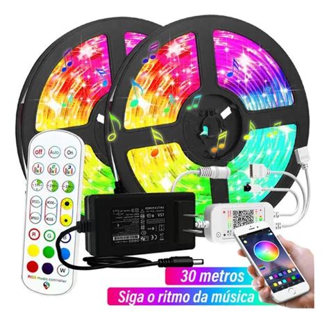 Fita Led M Colorida Rgb Piscina Sanca Fachada Fonte Parcelamento Sem Juros