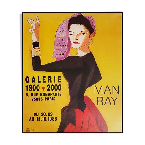 Man Ray 1988 Original Exhibition Poster Galerie 1900 2000 Paris