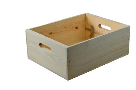 Wooden Box Hand Holed 16 X 12 X 6 Poole And Sons Inc
