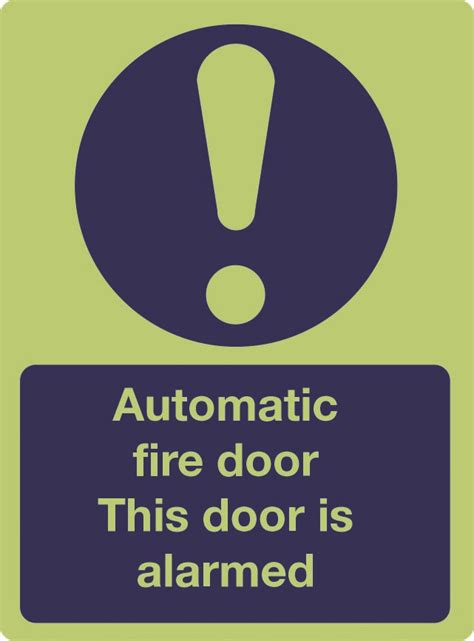 Automatic Fire Door This Door Is Alarmed With Symbol In