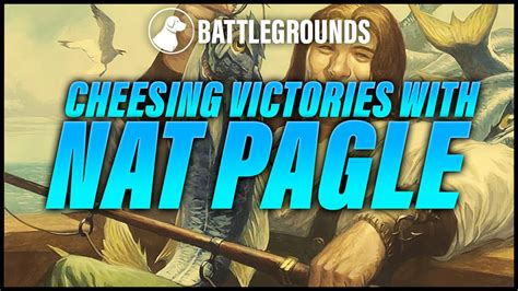 Cheesing Victories With Nat Pagle Dogdog Hearthstone Battlegrounds