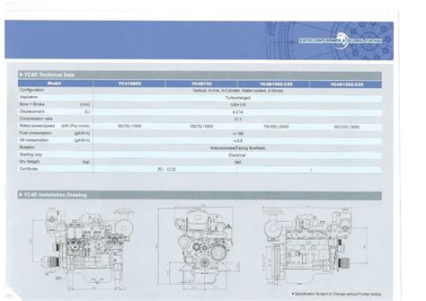 Brand New Yuchai Marine Diesel Engine Yc4d Series 32kw To 90kw For