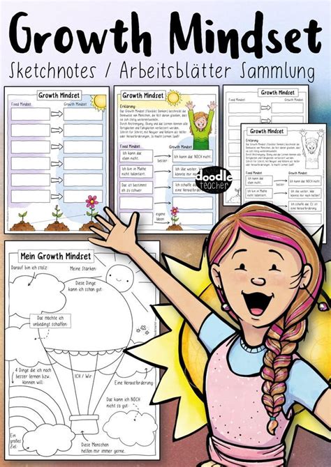Growth Mindset Arbeitsblätter Und Sketchnotes Wachsende Sammlung