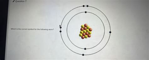 Solved Question Which Is The Correct Symbol For The Following Atom Algebra