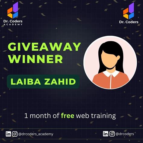 Dr Coders On Linkedin Techtraining Giveawaywinner Congratulations