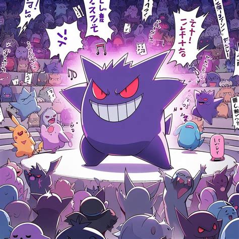 Anime Cute Funny Pokemon Rebelde Gengar Bocetos Bonitos