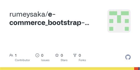 GitHub Rumeysaka E Commerce Bootstrap Master