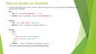 Selenium Web Driver PPT