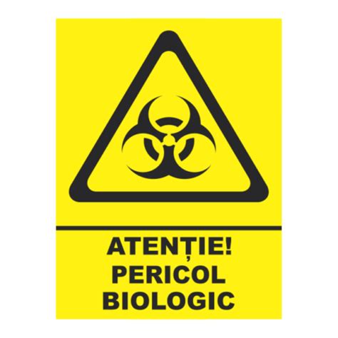 Sticker Decorativ Indicator Atentie Pericol Biologic Autocolant