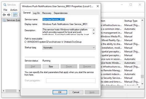 fixed windows push notification user service high cpu