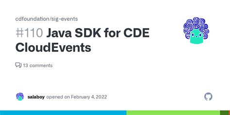 Java Sdk For Cde Cloudevents Issue Cdfoundation Sig Events Github