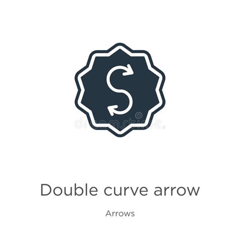 Double Curve Arrow Icon Vector Trendy Flat Double Curve Arrow Icon From Arrows Collection