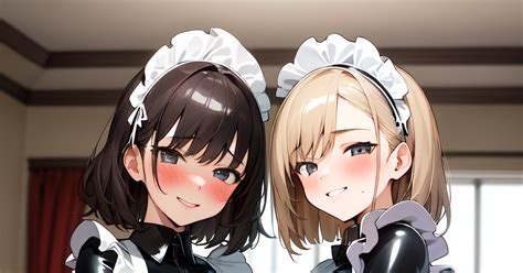 メイド ぴっちりラバーメイドカフェへようこそ Holaraai Chastity Aiイラストのイラスト Pixiv